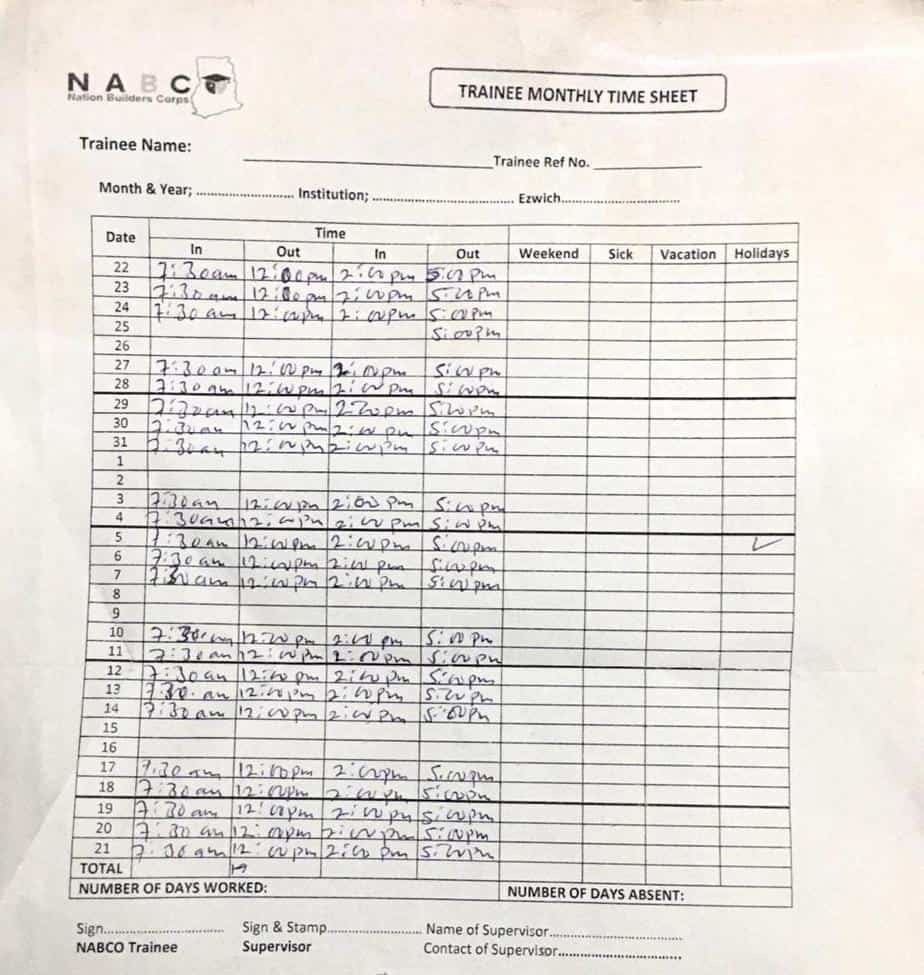 How to Download, Fill and Upload The NABCO Monthly Timesheet (July 2021)