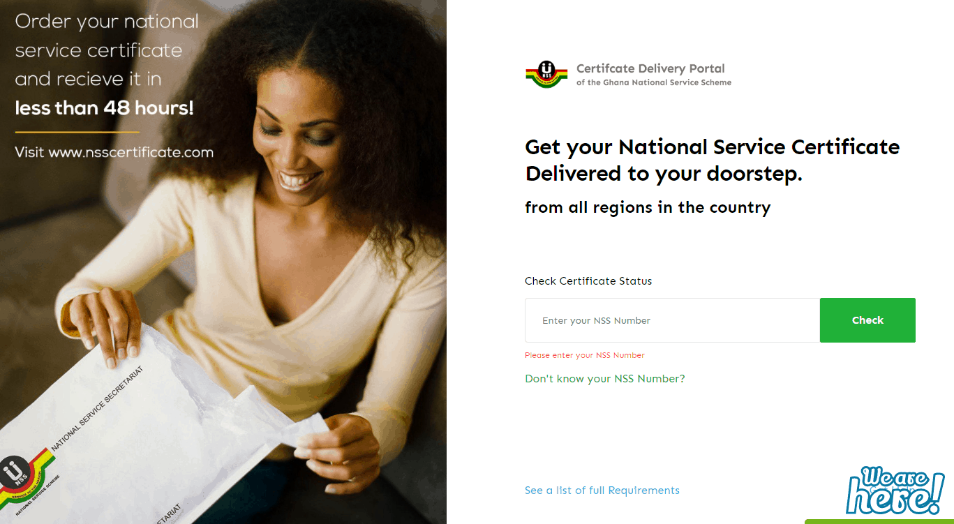 How to Request For Home Delivery of Your NSS Certificate - NSS ...