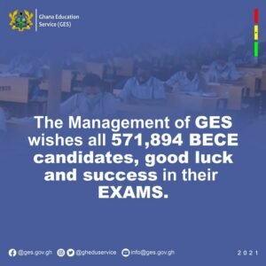 GES Final Words and Wishes For BECE Candidates