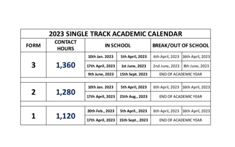 New Updated Academic Calendar For All GES Schools - February 2023