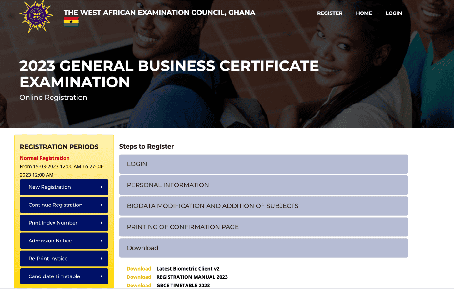 WAEC Update On Registration Of 2023 GBCE Candidates - April 2023
