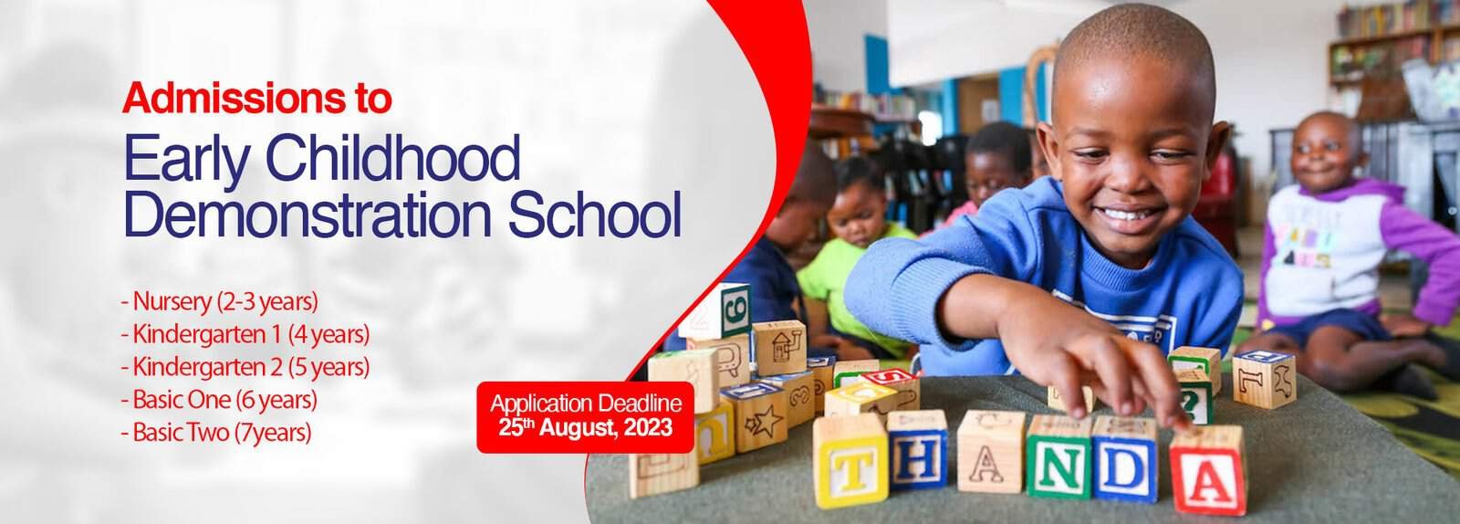 UEW Admissions To Early Childhood Demonstration School